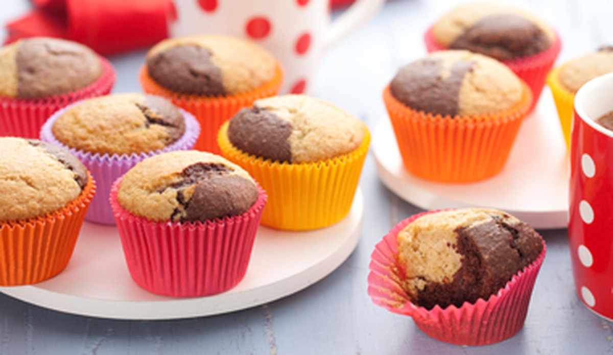 Muffin mesclado | Doces e sobremesas | Receitas