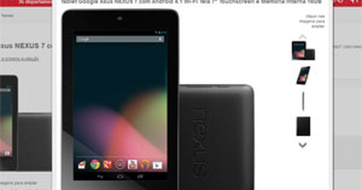 G1 - Sem alarde, varejistas começam a vender tablet Nexus 7 no Brasil ...
