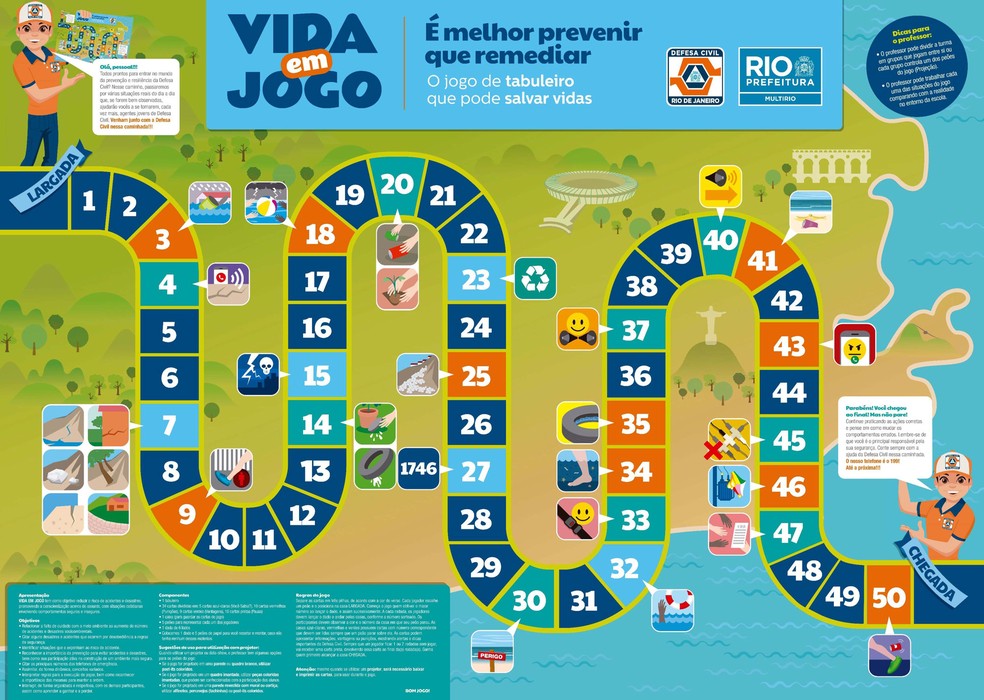 Jogo de tabuleiro orienta jovens contra riscos de chuvas fortes no Rio ...