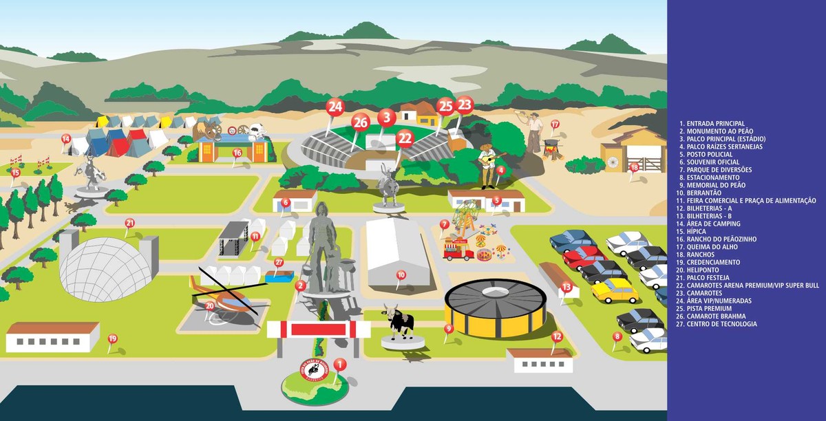 Festa do Peão de Barretos 2018: veja mapa com os principais pontos do ...