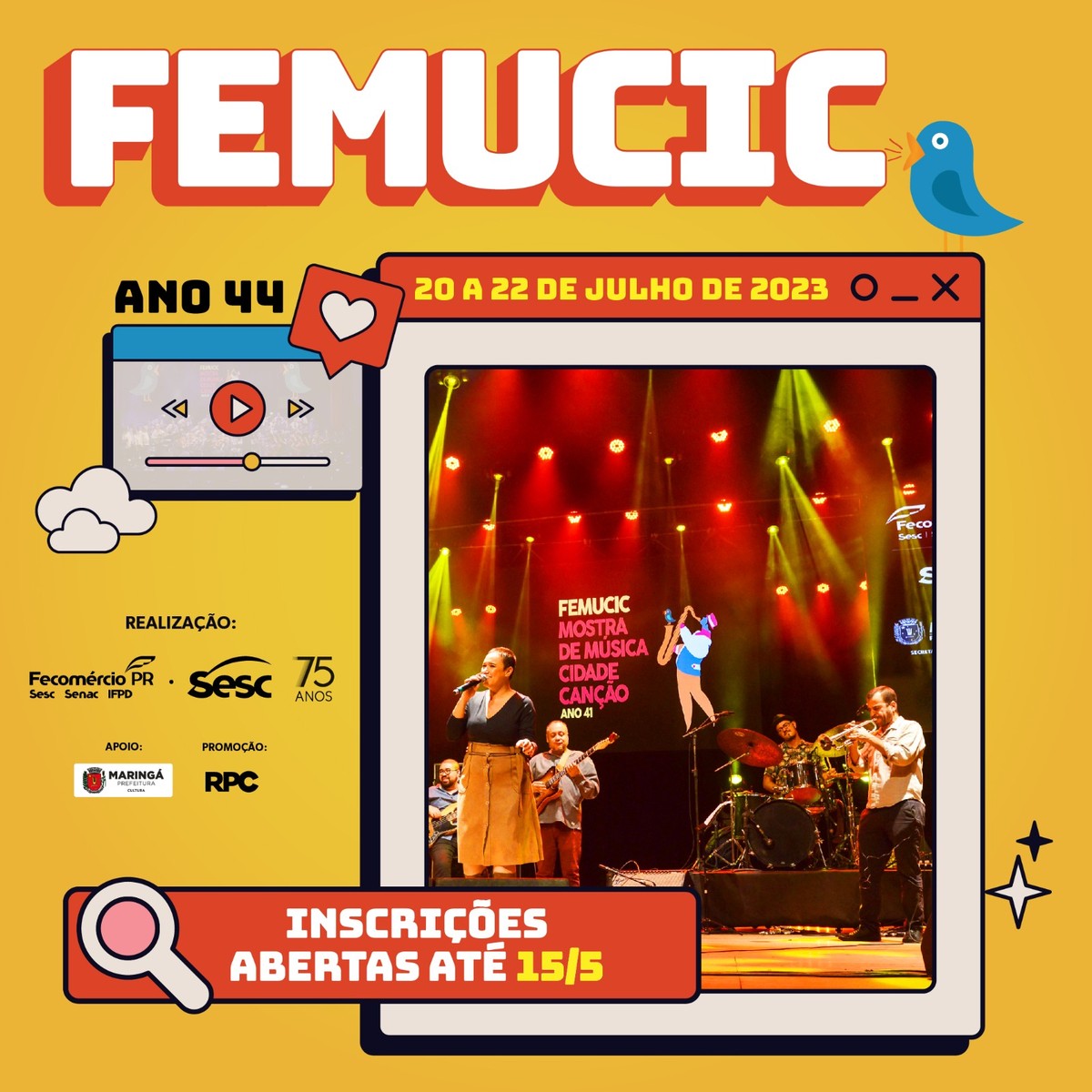 Últimos dias para realizar inscrições para a 44ª edição do Femucic ...