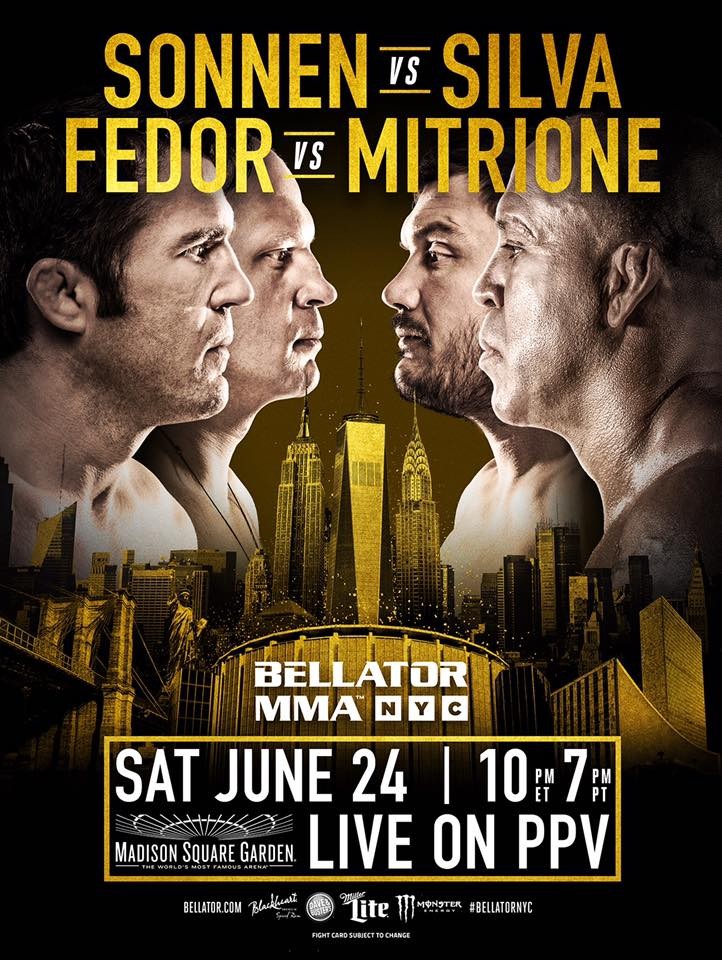 Bellator divulga pôster do evento em NY com Sonnen, Wand, Fedor e ...