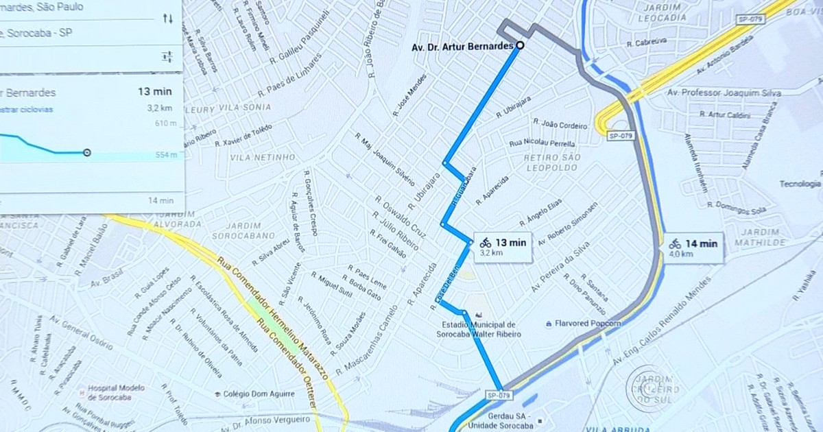 G1 - Rotas para bicicleta em Sorocaba são mostradas no Google Maps ...