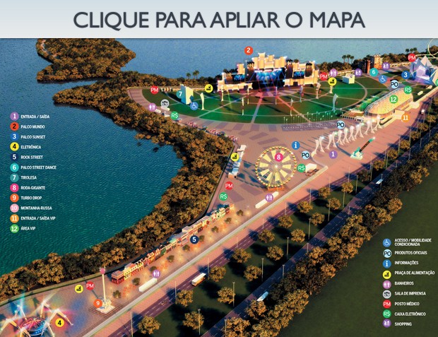 Para não se perder! Veja o mapa da Cidade do Rock - Quem | Rock in Rio 2013
