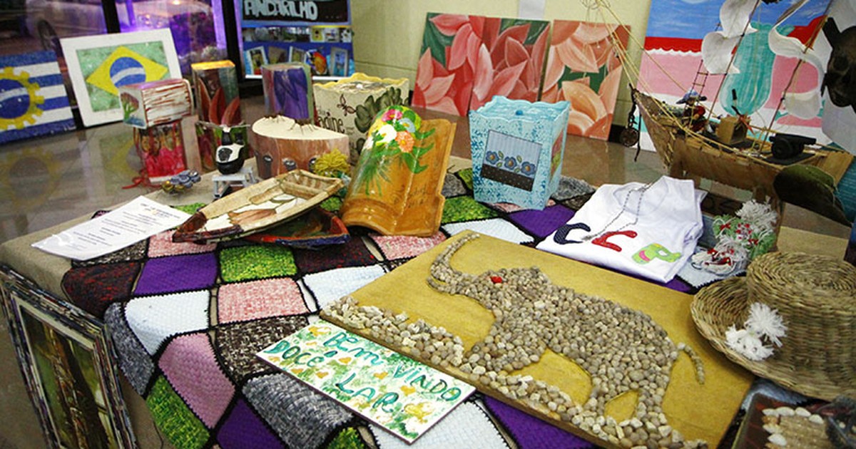 G1 - Parque da Cidade recebe exposição de artesanato feito por morador ...