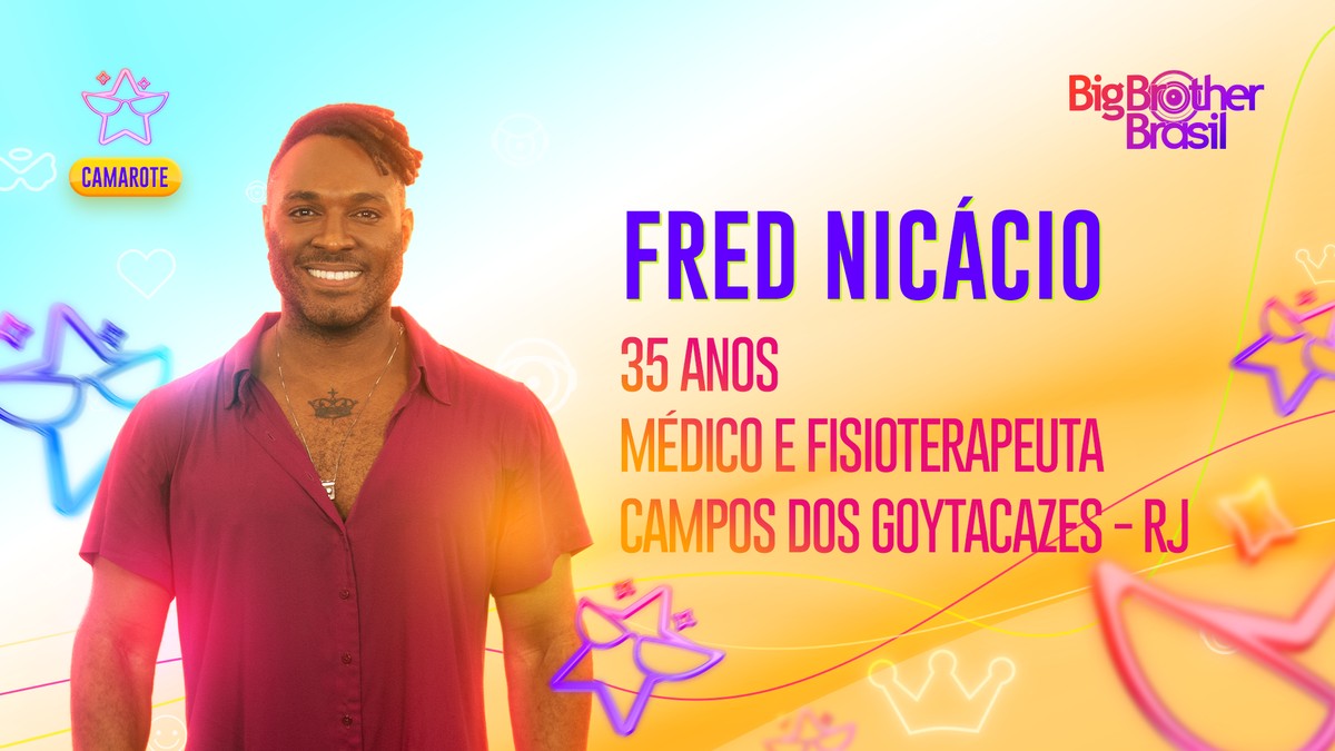 'BBB 23': Fred Nicácio, médico e fisioterapeuta, é anunciado no ...