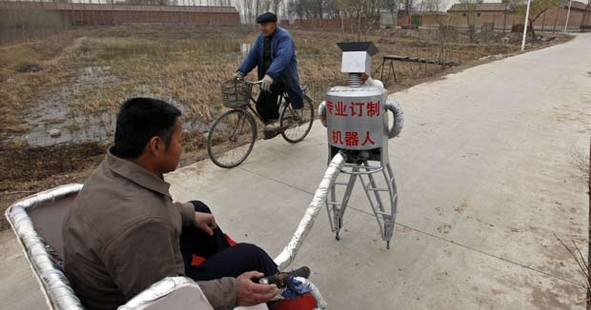 G1 - Agricultor chinês busca fama internacional com robôs caseiros ...