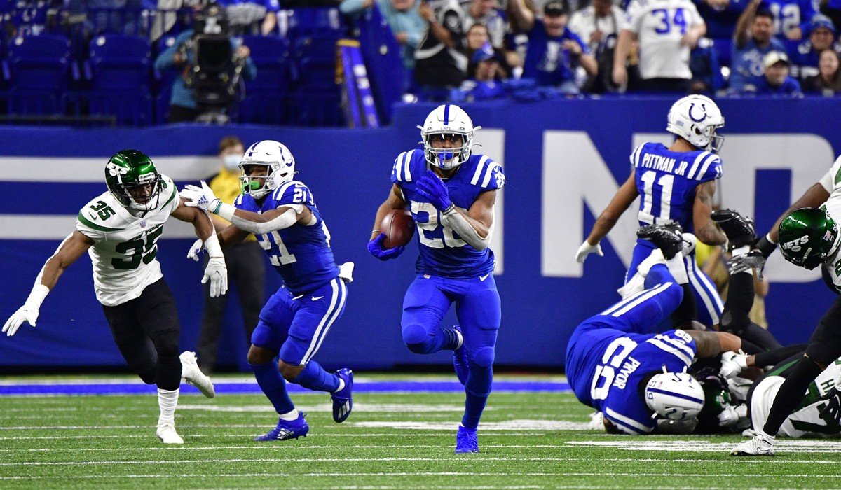 Ensaboado Jonathan Taylor dita o ritmo, e Colts dominam Jets em ...