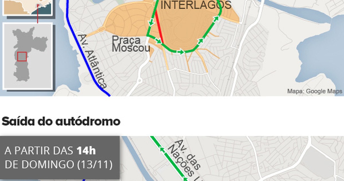 G1 - Veja como chegar ao Autódromo de Interlagos para o GP do Brasil de ...
