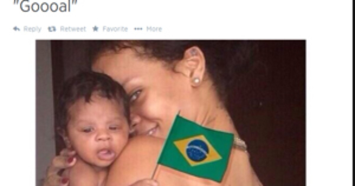 G1 - Rihanna mostra imagens com topless e bebê junto a bandeiras do ...