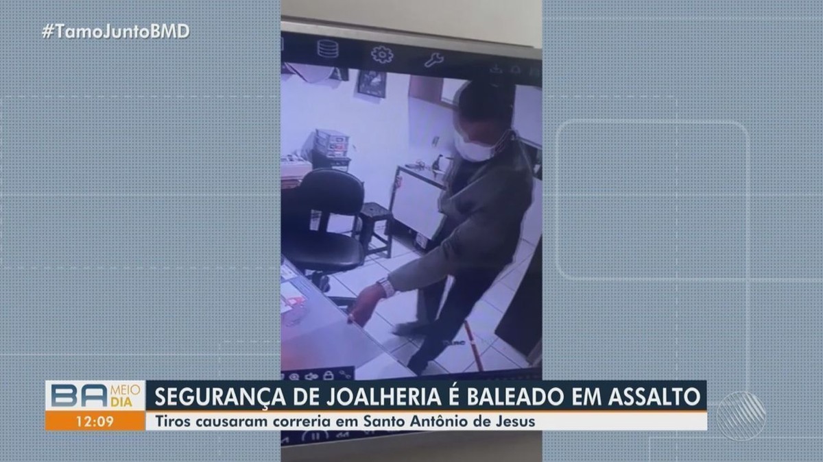 Homem é baleado durante assalto a joalheria no recôncavo da Bahia | Bahia | G1
