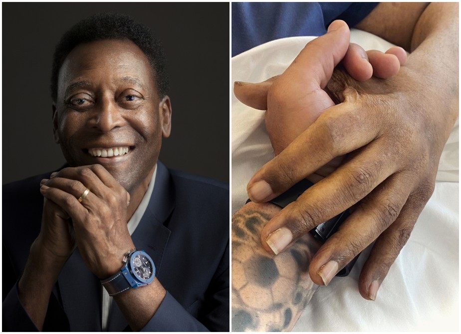 No hospital, Edinho posta foto com Pelé: 'Pai, minha força é a sua'