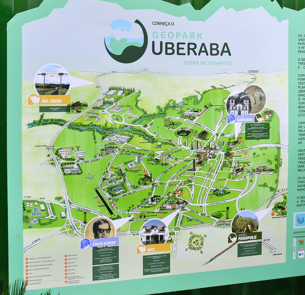 Em Uberaba, primeiro sítio de geoparque é inaugurado no Parque Fernando ...
