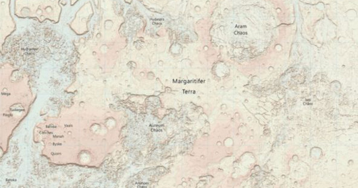 G1 - Agência publica mapa inédito de Marte - notícias em Ciência e Saúde