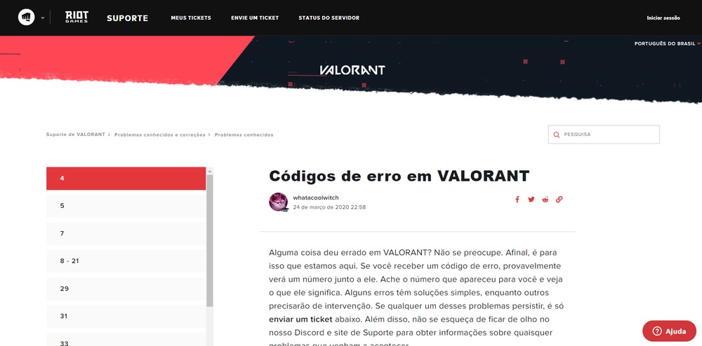 Erro 39 no Valorant: entenda o que causa e como resolver