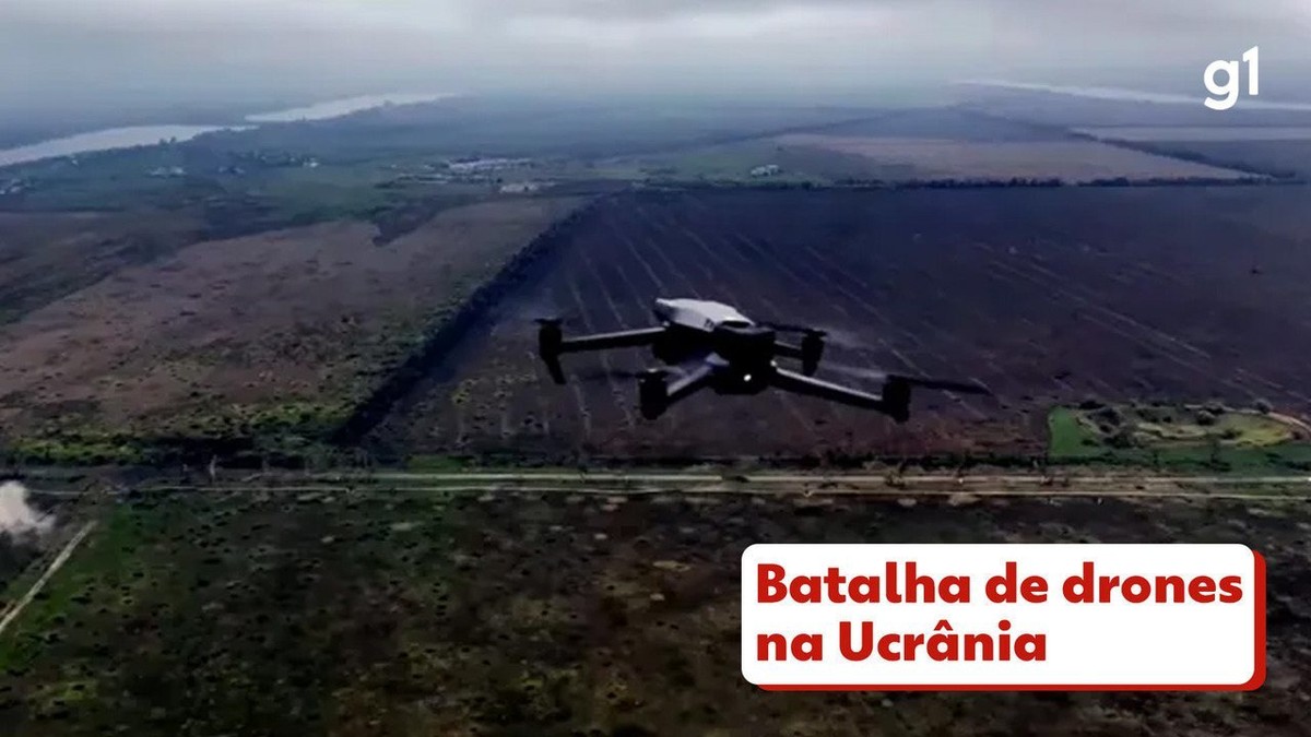Vídeo mostra batalha aérea de drones na Ucrânia | Ucrânia e Rússia | G1