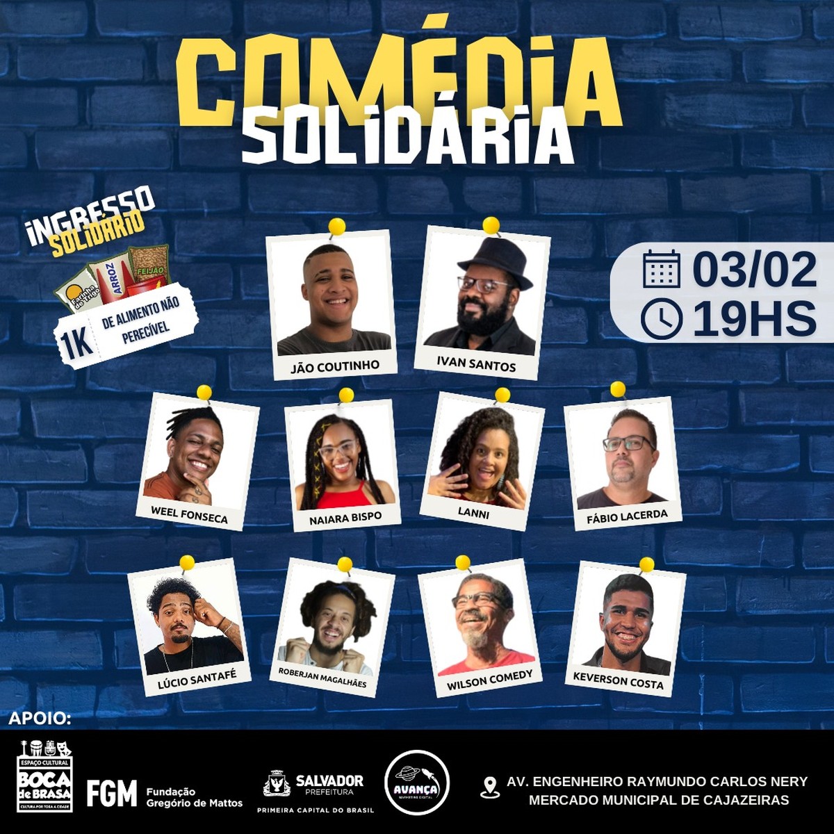 Stand up comedy ‘Comédia Solidária’ acontece nesta sexta-feira, 3/2 ...