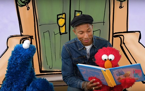 Pharrell Williams faz de tudo - até ensinar Elmo e Cookie Monster a ler ...