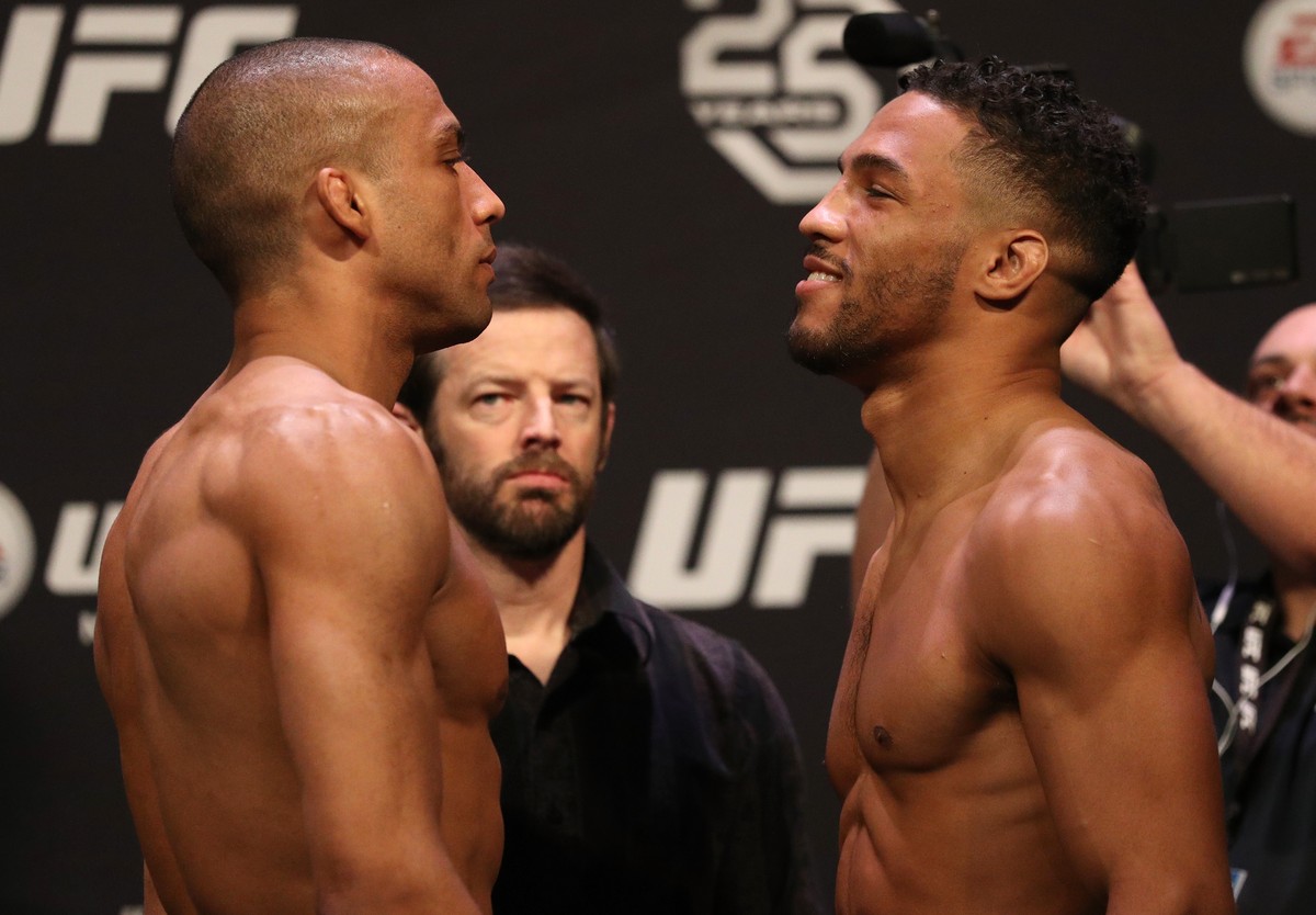 Encaradas calmas e bandeiras marcam a pesagem cerimonial do UFC ...