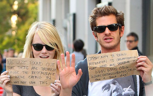 Emma Stone e Andrew Garfield respondem com humor ao assédio dos ...