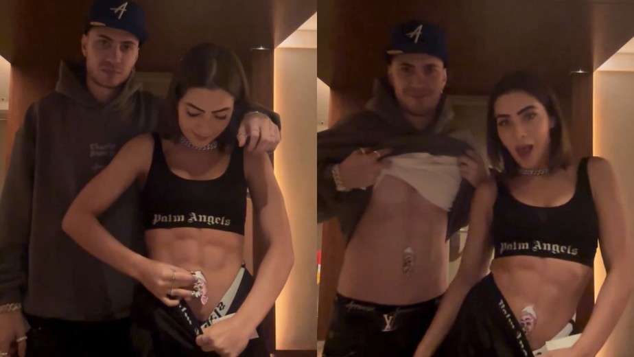 Jade e Leo Picon tampam umbigo com adesivo: 'Blindados e trincados' | Celebridades | Marie Claire