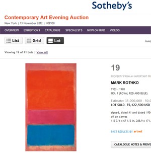 G1 - Tela de Rothko é arrematada por US$ 67 milhões em Nova York ...