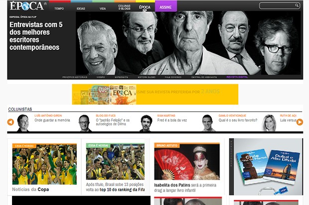 ÉPOCA inaugura novo site - ÉPOCA | Tempo