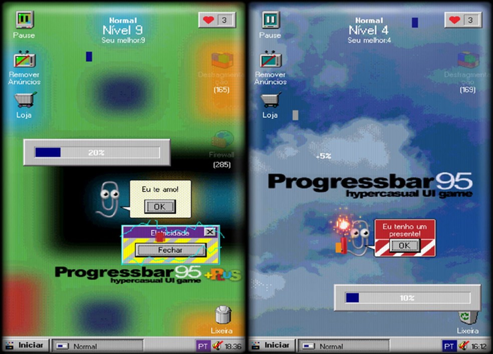 Progressbar95: como jogar para transformar seu celular em um PC antigo | Jogos casuais | TechTudo