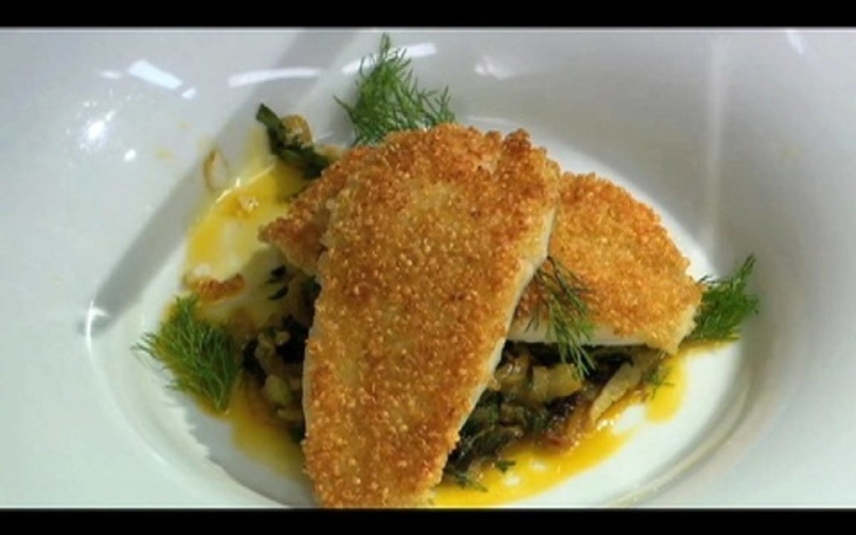 Linguado crocante com quinoa e salada de funcho | Que Marravilha | Receitas