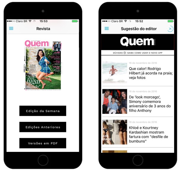 QUEM lança aplicativo para smartphones - Quem | QUEM News