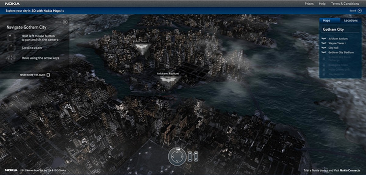 Nokia lança mapa em 3D de Gotham City, a cidade do Batman | Notícias ...