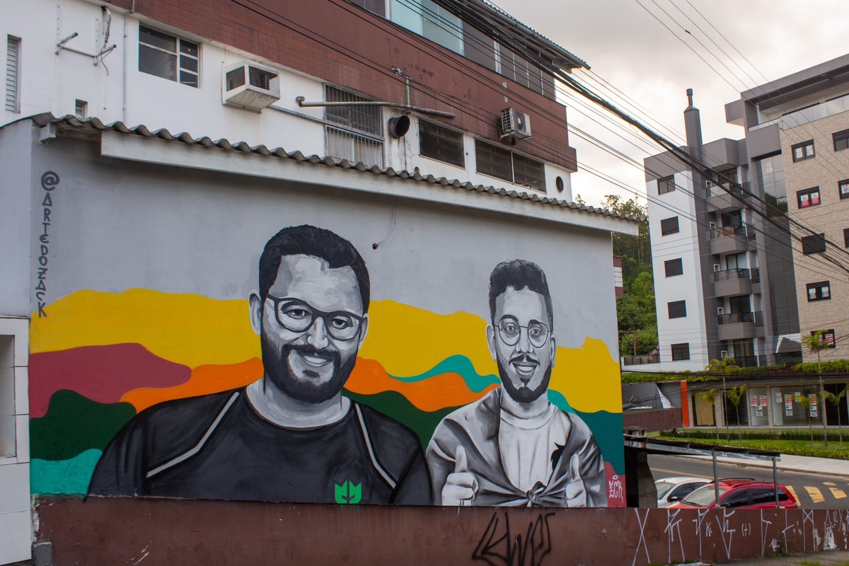 CS:GO: artista faz mural de FalleN e KSCERATO em Florianópolis | cs:go | ge