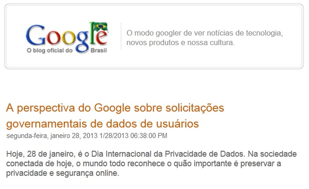 Google explica como lida com as requisições de dados de seus usuários ...
