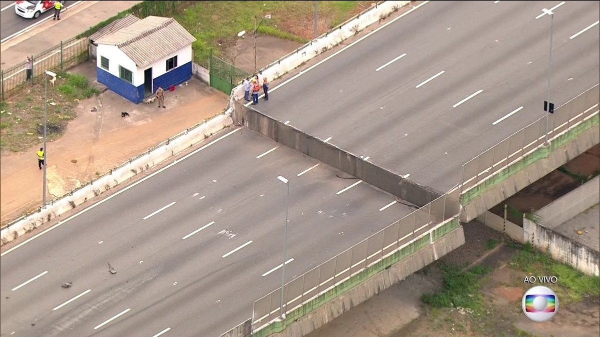 Viaduto Da Marginal Pinheiros Sobre Linha Da Cptm Cede Próximo à Ponte
