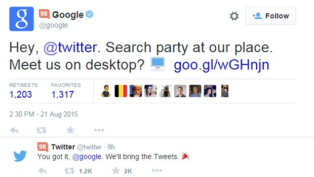G1 - Acordo de buscas entre Google e Twitter se estendem ao desktop ...