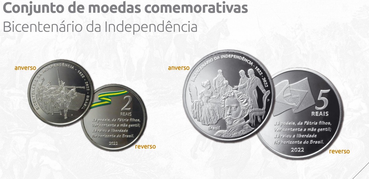 BC lança moedas comemorativas dos 200 anos da Independência e estreia ...