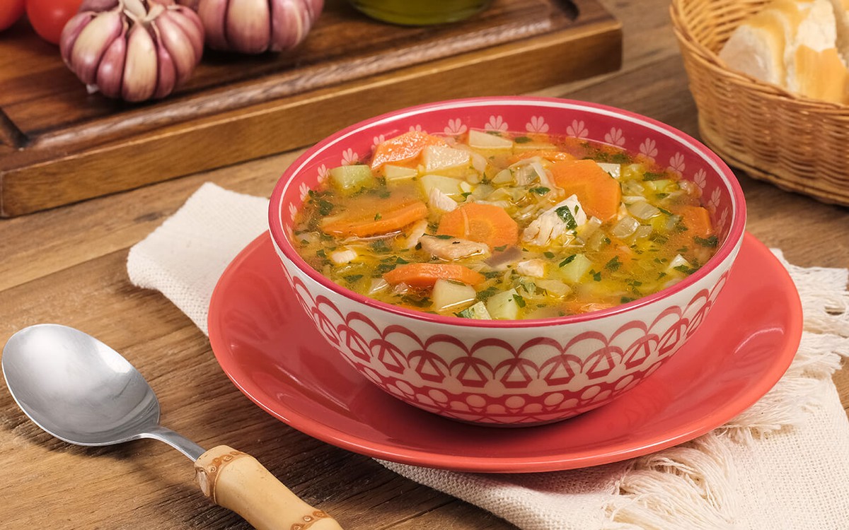 Sopa De Legumes Com Frango Caldos E Sopas Receitas