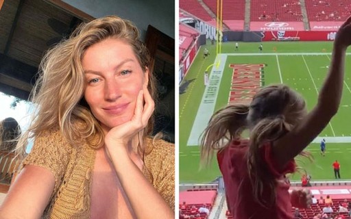 Gisele Bündchen derrete-se ao ver a filha torcendo pelo pai em partida ...