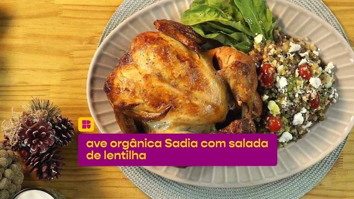 Ave com salada de lentilha natalina | Receitas Sadia | Receitas