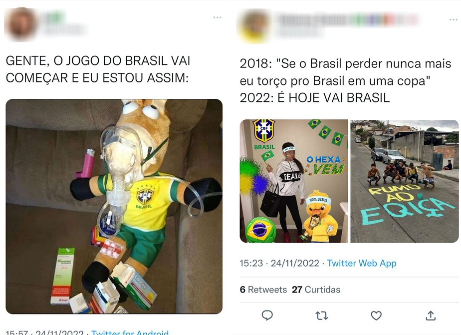 Estreia do Brasil na Copa do Mundo é embalada por memes