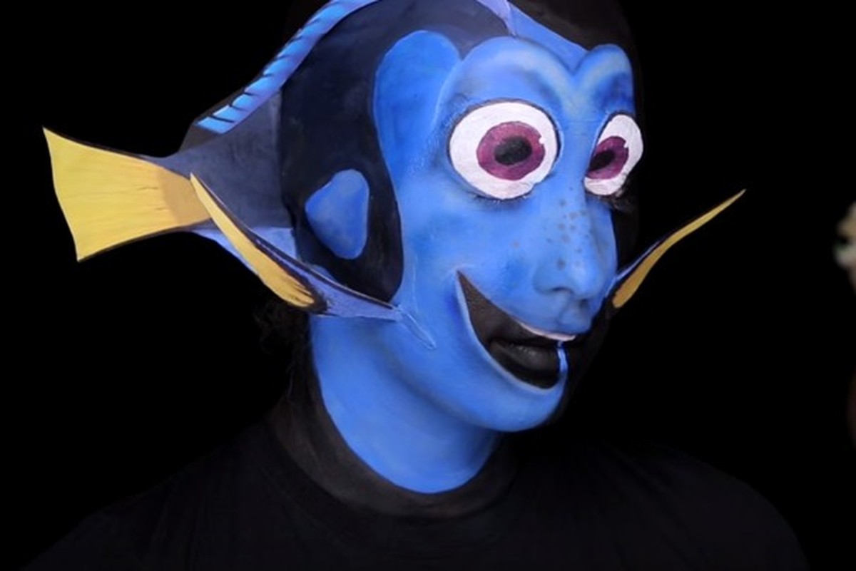 "Procurando Dory": beauty influencer se transforma em personagem e o ...