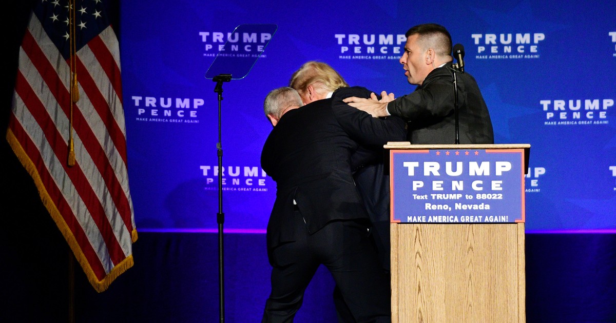G1 - Serviço Secreto dos EUA tira Trump de comício após alarme falso ...