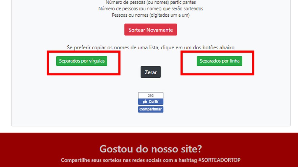 Site para sortear: como usar o Sorteador.top | Produtividade | TechTudo