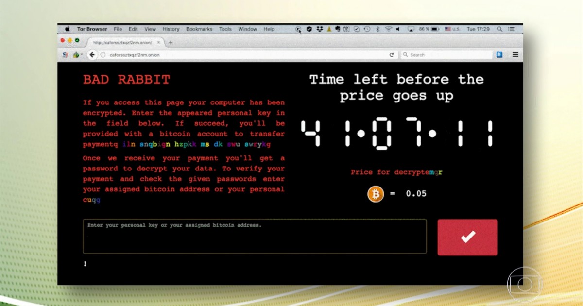 Jornal Hoje - Bad Rabbit: Empresa de informática alerta para vírus de ...
