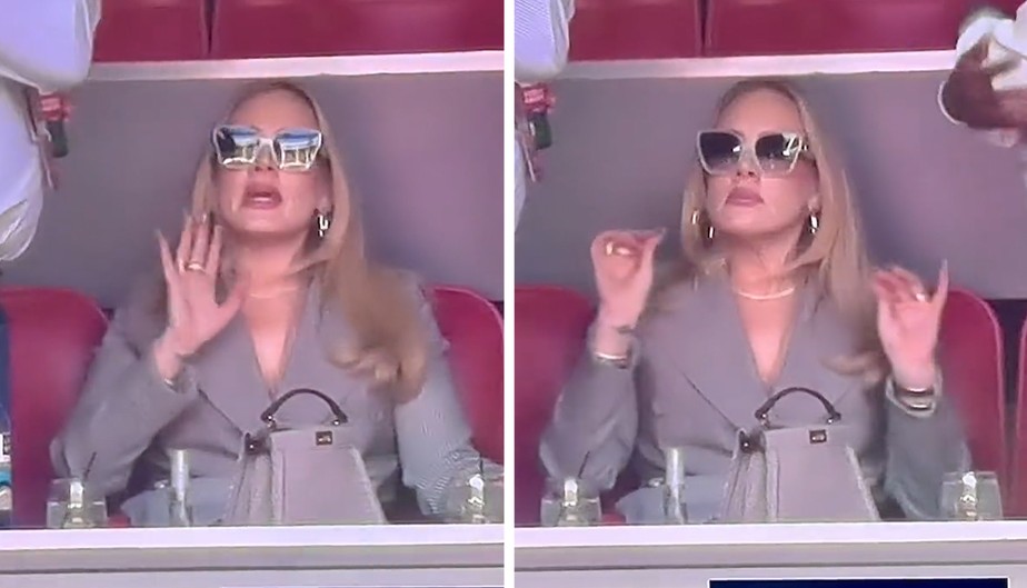 Adele vira meme ao 'pedir silêncio' antes do show de Rihanna no Super ...