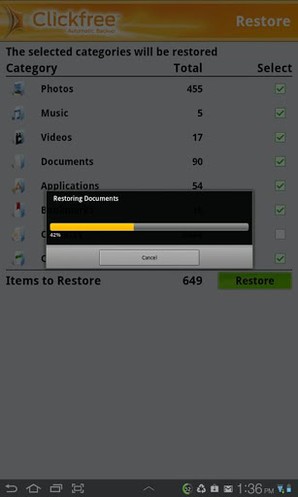 Clickfree Mobile Backup | Download | TechTudo