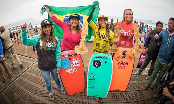 Neymara Carvalho fica em 3º lugar na sua volta ao bodyboarding, no Chile