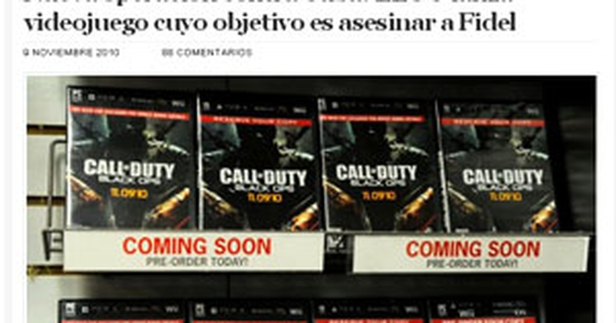 G1 - Cuba critica jogo 'Call of Duty' por permitir 'assassinar' Fidel ...