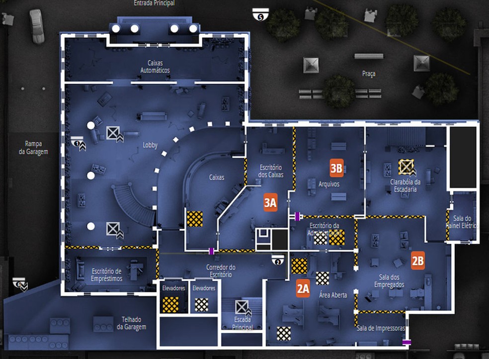 Banco no Rainbow Six Siege: veja os lugares e pontos de referência do ...