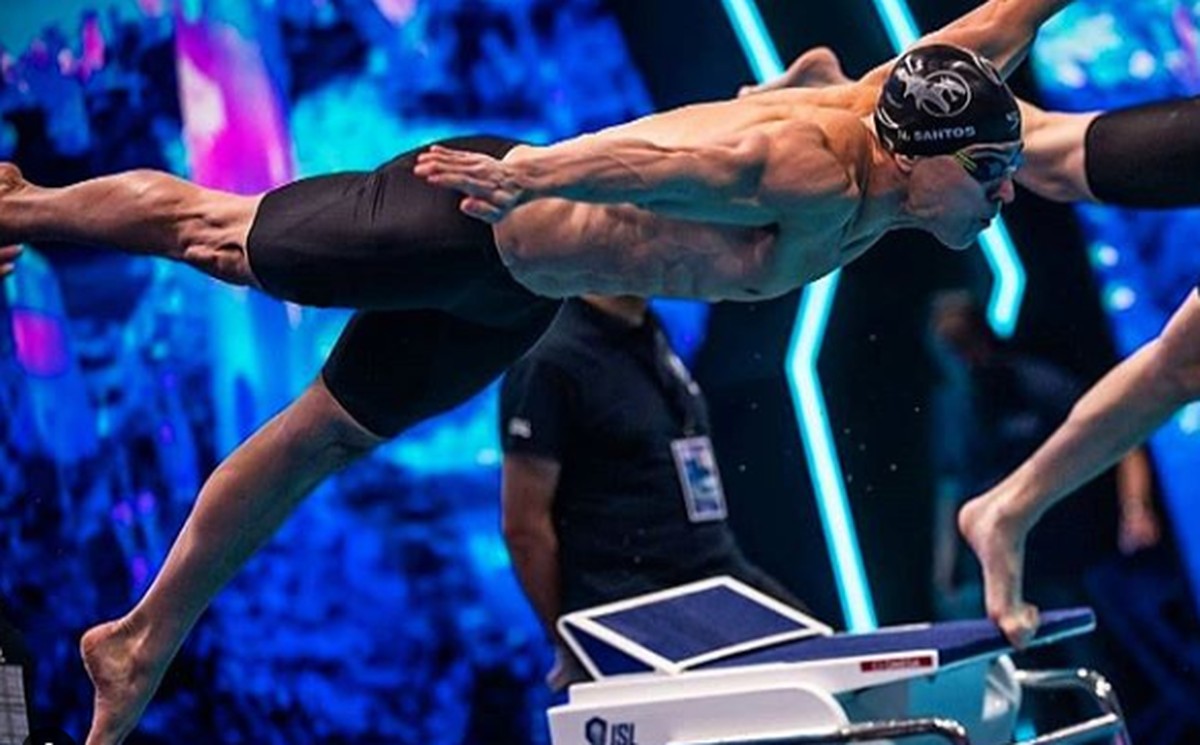 Nicholas Santos brilha na Liga Internacional e fica a cinco centésimos ...